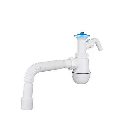 A0140S сифон АНІ ГРОТ 1 1/2"*40 з гнучким переливом мийки {30} techno ...