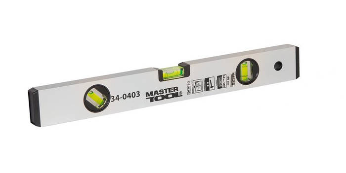 Рівень будівельний MASTERTOOL 40 см 3 капсули 0,5 мм/м 0,03° 34-0403 DEKORE INC, цена: 202.02 ...