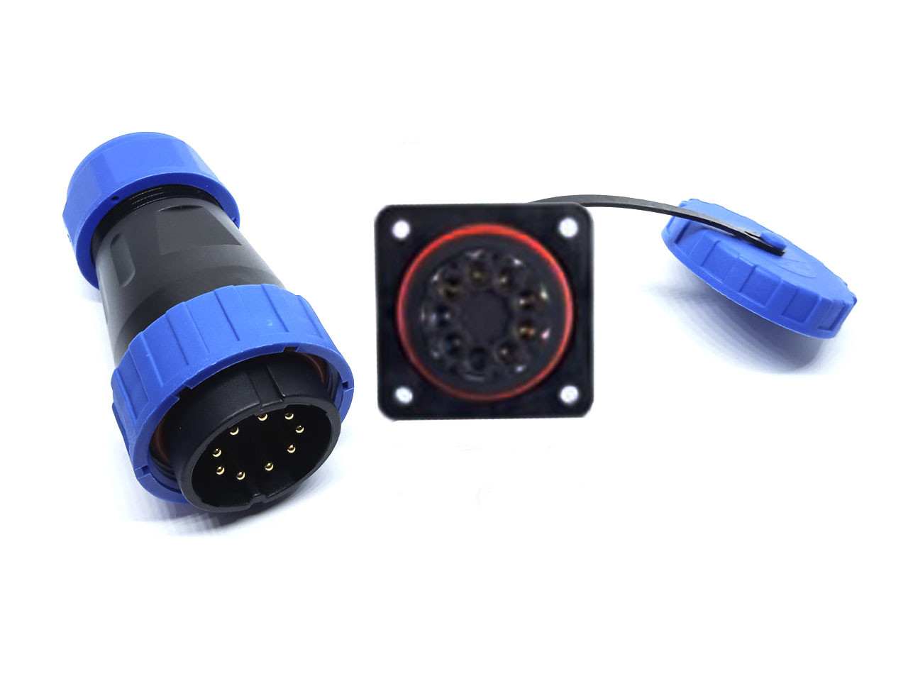 Герметичний роз'єм з квадратним фланцем LD28-9pin IP-68 під викрутку: продаж, ціна у Одесі. Роз ...