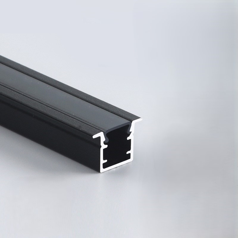 Черный профиль LEDTech врезной анодированный для светодиодной ленты. LT-102b BLACK 10*16(10)мм ...