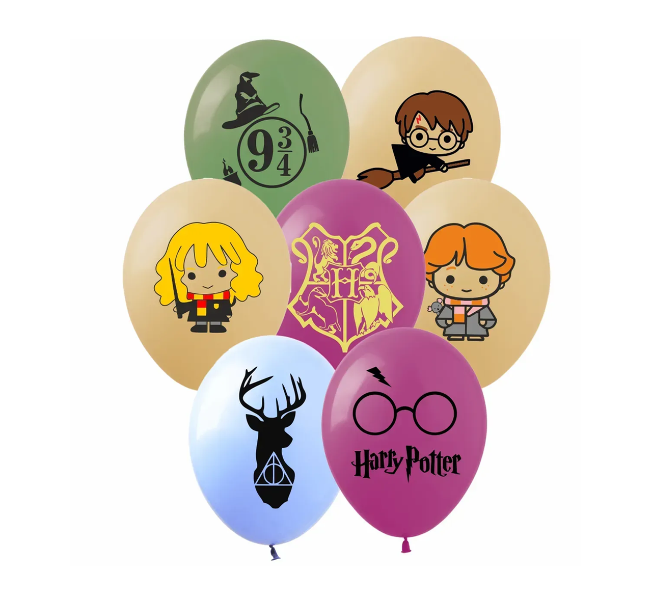 Купить Повітряні кульки з написами Гаррі Поттер Асорті | Поштучно для украшения дня рождения и ...