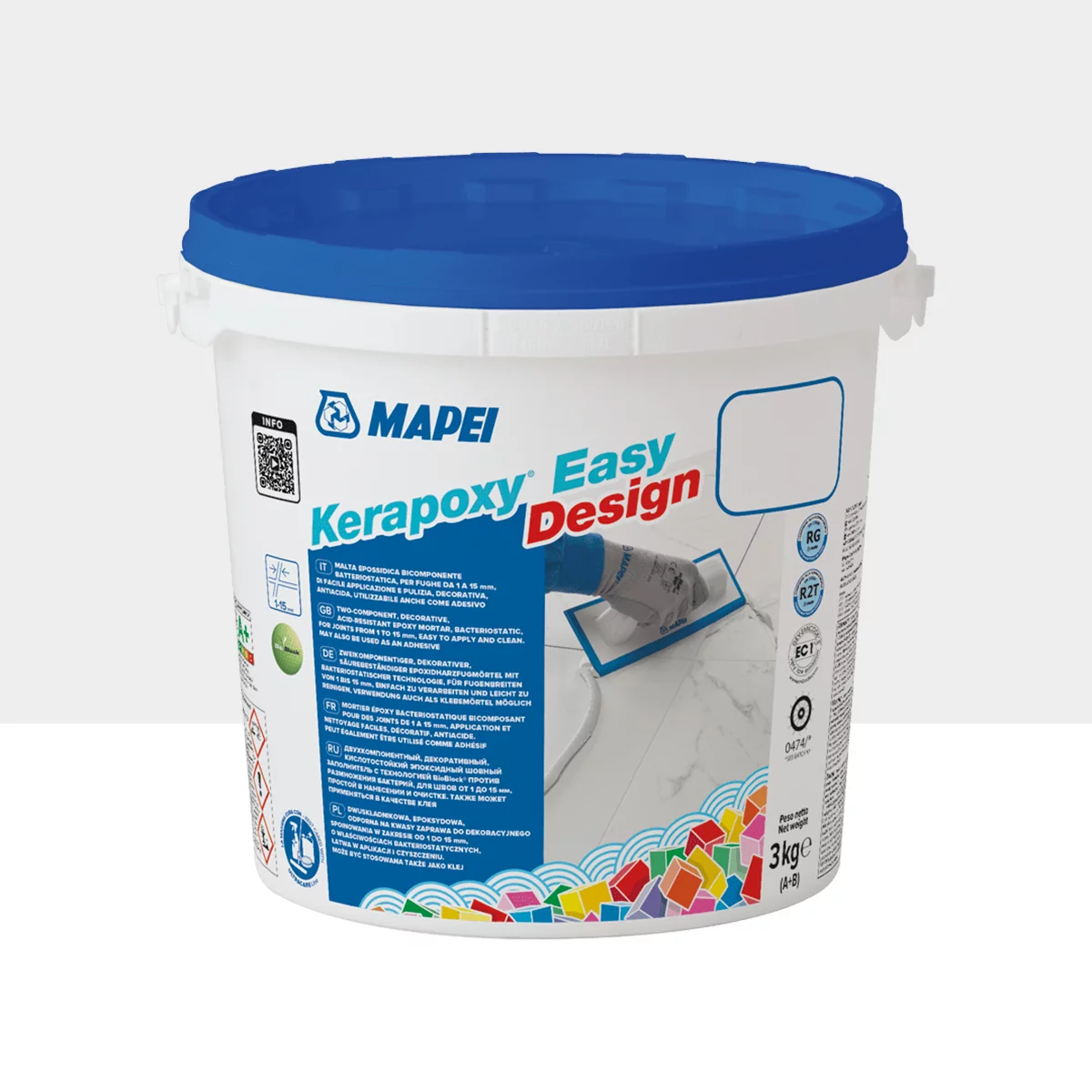 Mapei Kerapoxy Easy Design 3 кг епоксидна затирка, (111 Світло-сірий ...