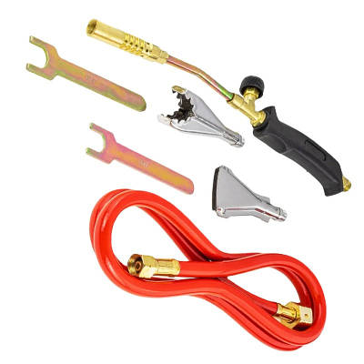 Пальник ручний газовоповітряний MASTERTOOL з насадками Ø 17/22/40 мм 400 мм 157 г/год 2200 Вт ...