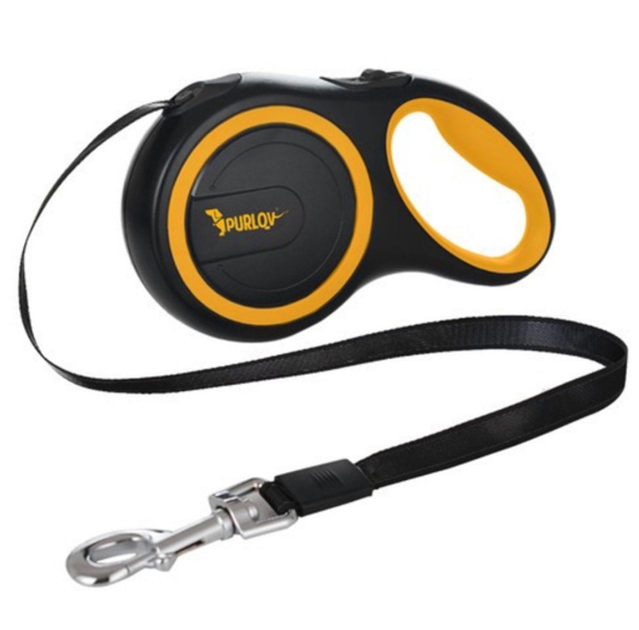 Автоматичний повідець‑рулетка Purlov 19786, 8 м, до 50 кг, міцна стрічка, ергономічна ручка ...