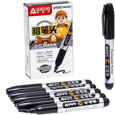 Маркер перманентний Aodemei 6122 чорний, товстий, ціна: 4.85 ₴, купити ...