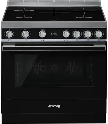 Газово-электрическая плита SMEG CPF9GPBL Black, цена: 185939 ₴, купить ...