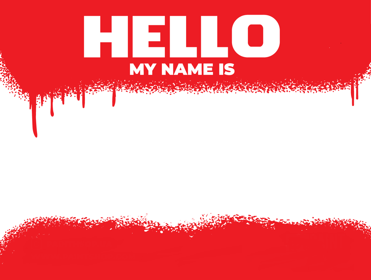 Стікери "Hello my name is" Червоні (50 шт) — купити в Україні з доставкою