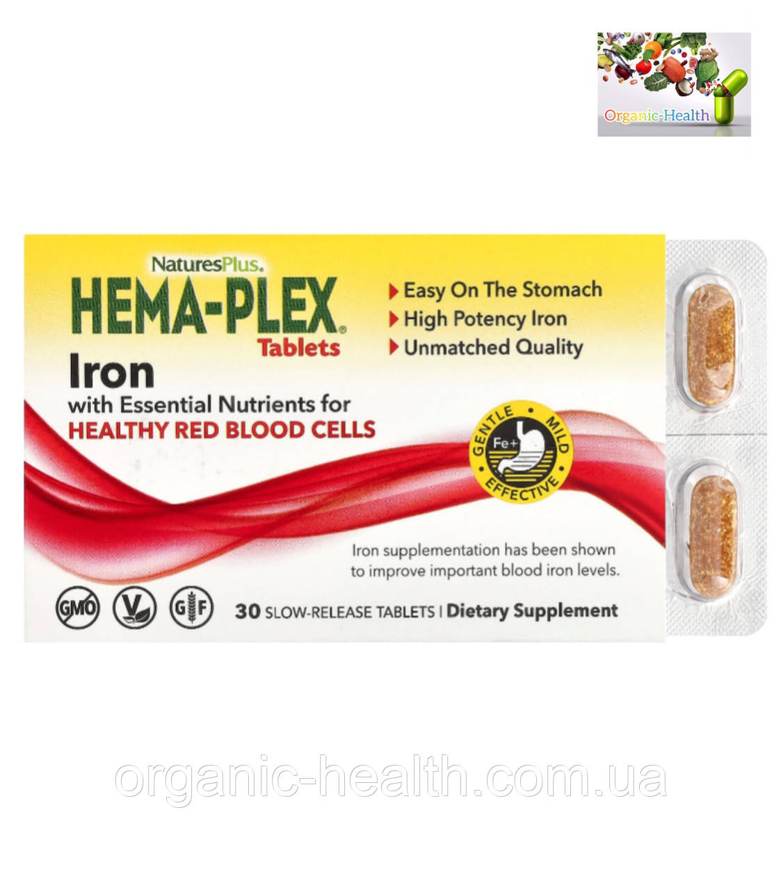 Nature's Plus, Hema-Plex, Залізо, комплекс вітамінів і мінералів із ...