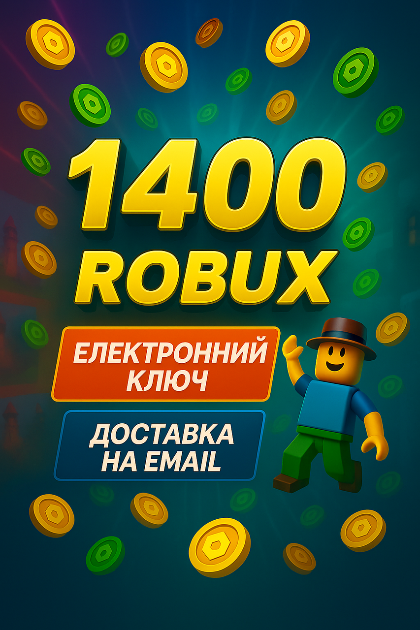 Карта поповнення Roblox Gift Card на 1400 ROBUX / Ігрова валюта Роблокс ...