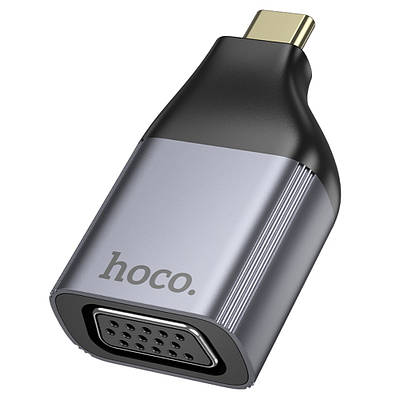 Адаптер переходник Hoco UA34 Type-C to VGA metal grey_210 popm, цена ...
