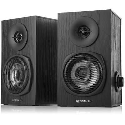 Акустическая система 2 0 real el s 225 usb проводные колонки из дерева ...