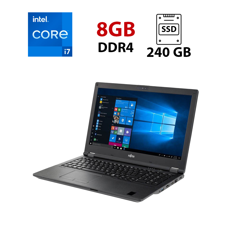 Ультрабук Fujitsu Lifebook E559/ 15.6" (1920x1080)/ Core i7-8550U/ 8 GB RAM/ 240 GB SSD/ UHD 620 ...