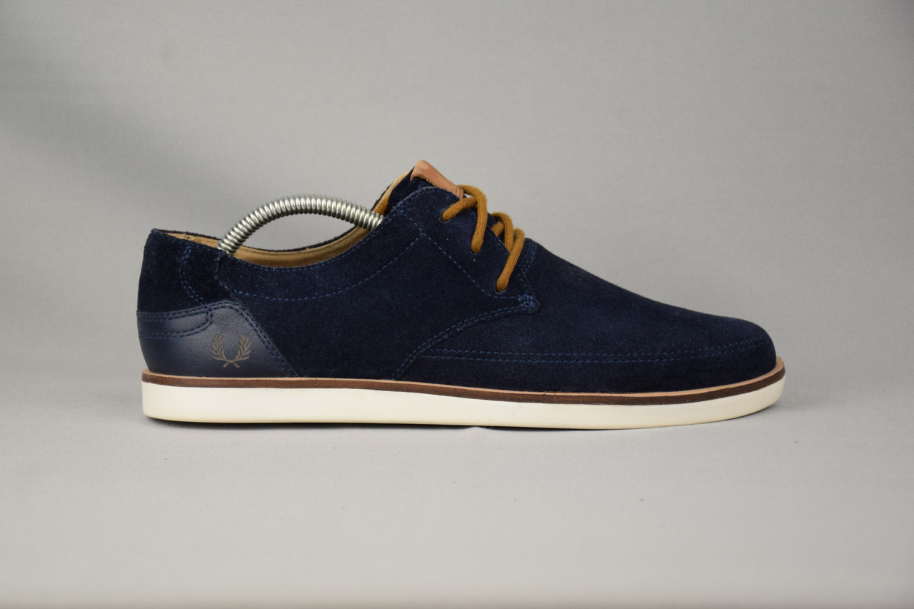 Fred Perry Suede кросівки кеди туфлі мокасини шкіра замша сині. Англія ...