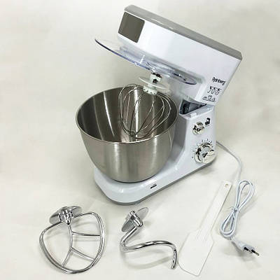 Кухонний комбайн Rainberg Rb-8082 з планетарним міксером, чашею на 5 літрів, 3 насадками та 6 ...