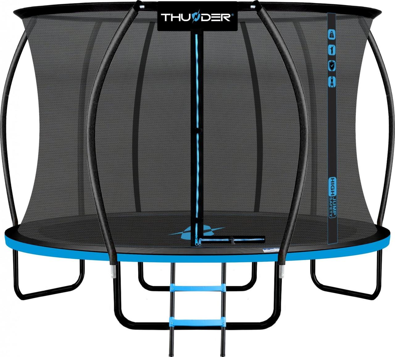 Батут THUNDER INSIDE ULTRA с внутренней сеткой 12 футов 374 см черно ...