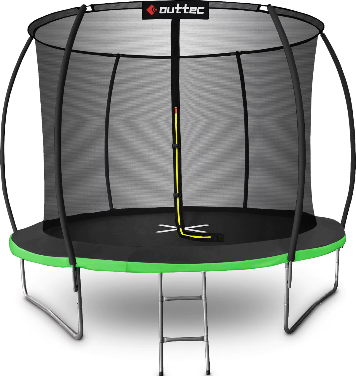 Батут OUTTEC Pumpkin с внутренней сеткой 12 футов 374 см черно-зеленый ...