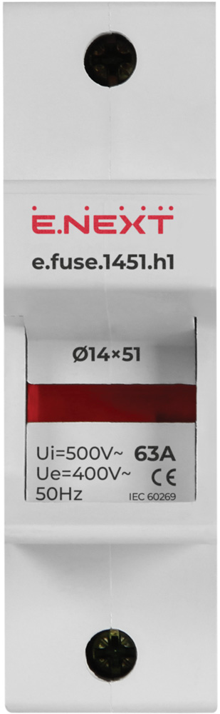 Утримувач запобіжника на Дін-рейку e.fuse.1451.h1, під запобіжник 14х51 ...