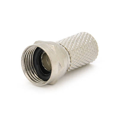 Разъем F-тип для кабеля RG-6 Voltronic латунный резьбовой с защитой от ...