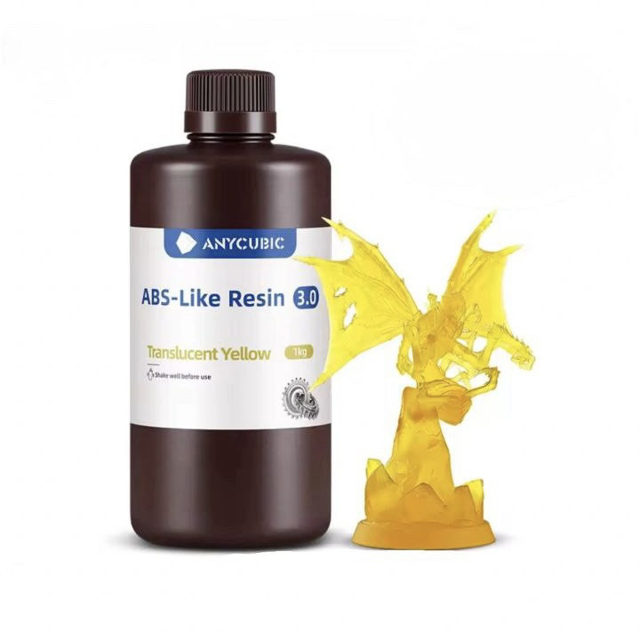 Фотополімерна смола Anycubic ABS-like Resin 3.0 (Напівпрозорий жовтий/Translucent Yellow), ціна ...