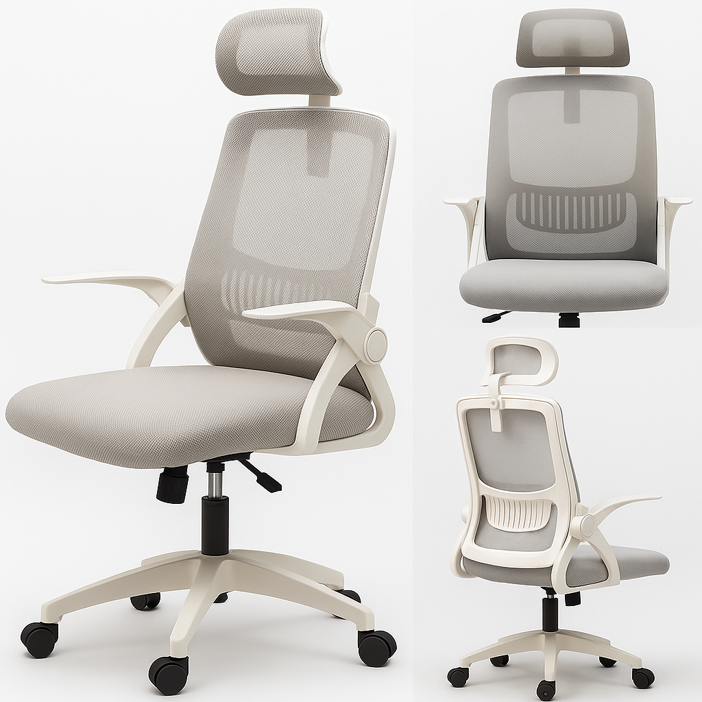 Крісло Diego ErgoFlex сітка біло-сіре: продаж, ціна у Нововолинську ...