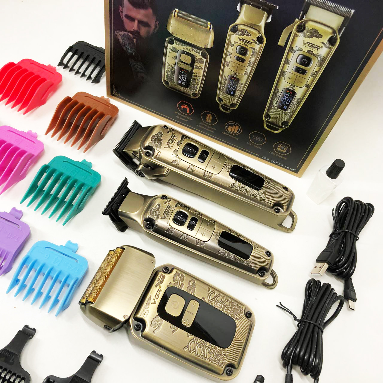 Триммер для усов VGR V-642, Бритва тример машинка, Машинка для стрижки волос головы SC-27, цена ...