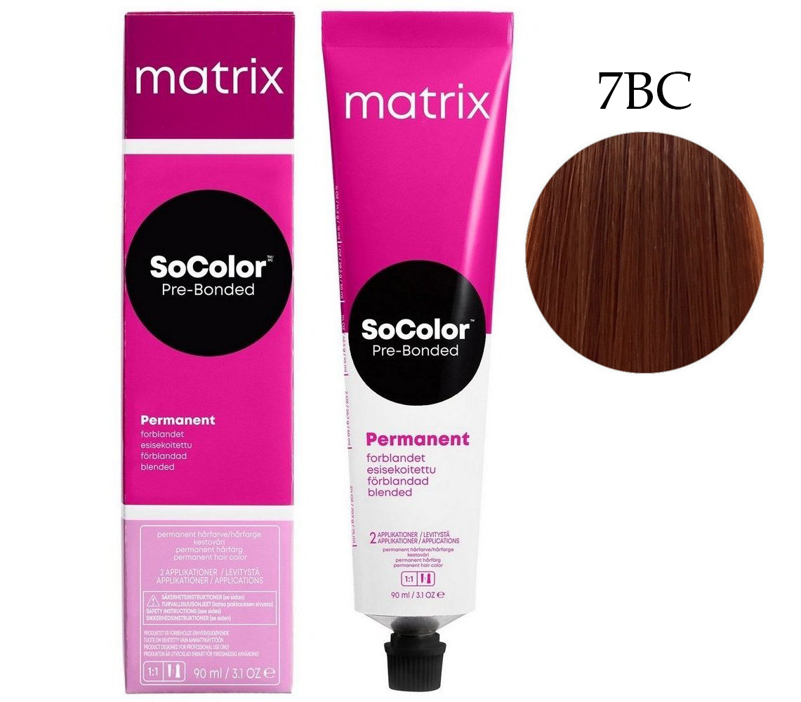 Matrix Socolor Beauty Стійка крем-фарба для волосся відтінок 7BC 90мл ...