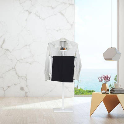 Шафка для одягу Relaxdays біла 109,5x47x30 см, з вішалкою для штанів ...