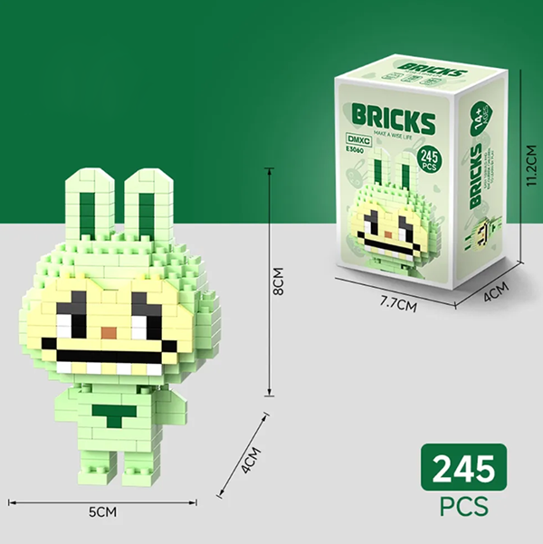 Конструктор BRICKS «Лабубу LABUBU» Зелёный, цена: 130 ₴, купить на Prom.ua