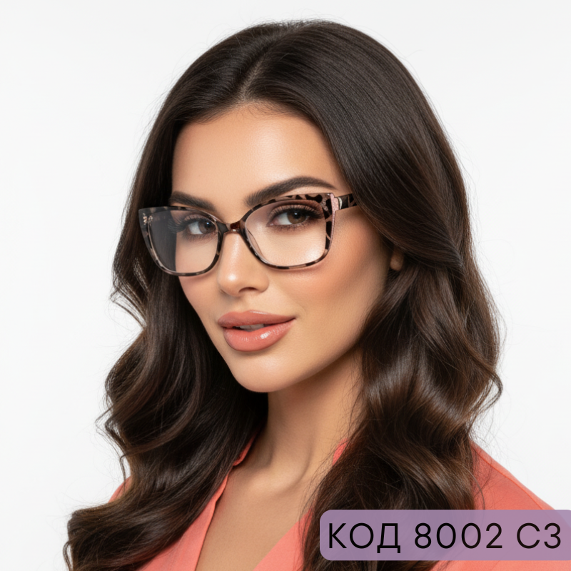 Жіночі окуляри з міцною пластиковою оправою і прозорими лінзами, для читання плюс і мінус Код ...