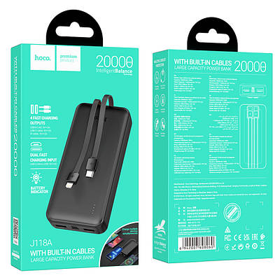 УМБ Power Bank Hoco J146A Night tide 20000mAh 5V-2A (with cable Type-C ...