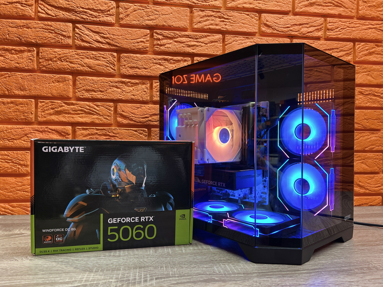 Игровой компьютер QUBE CRYSTAL, Intel Core i7-12700E 4.8 GHz, DDR5 32ГБ, NVME 512ГБ, RTX 5060 ...