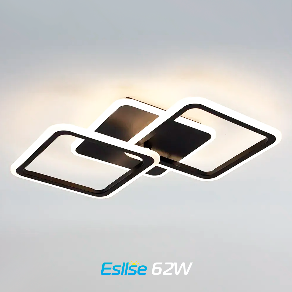 Люстра Esllse MOKA 3S 62W чорна 4200К нейтральне світло BLACK три ...