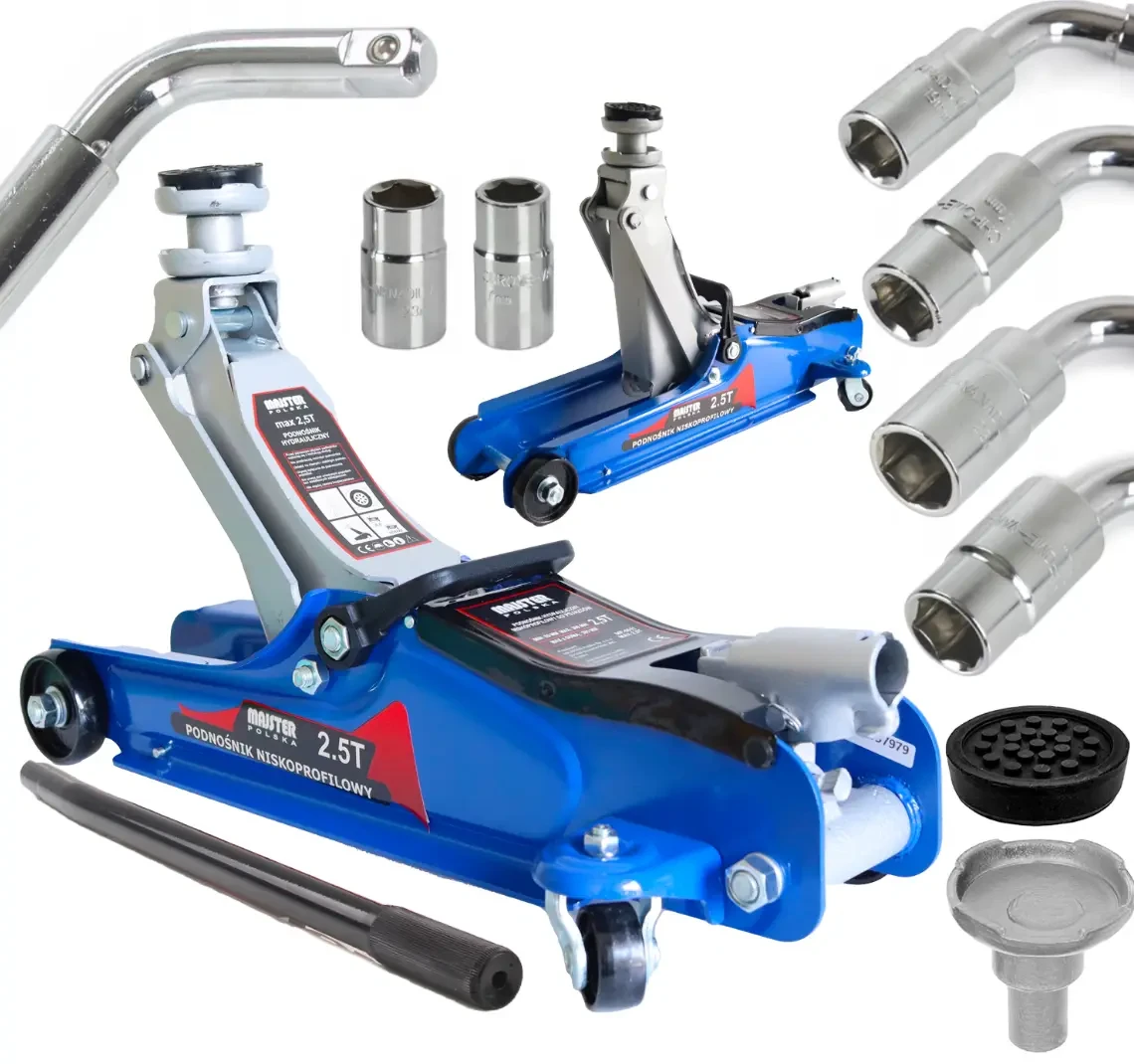 MAJSTER POLSKA Гідравлічний домкрат 2,5 т 85-385 мм ключем та головками ...