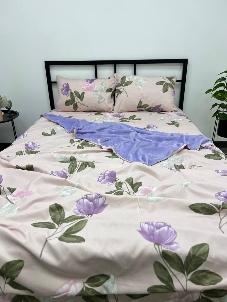 Комплект постільної білизни євро 200х230 фаланель з велюром Colorful ...