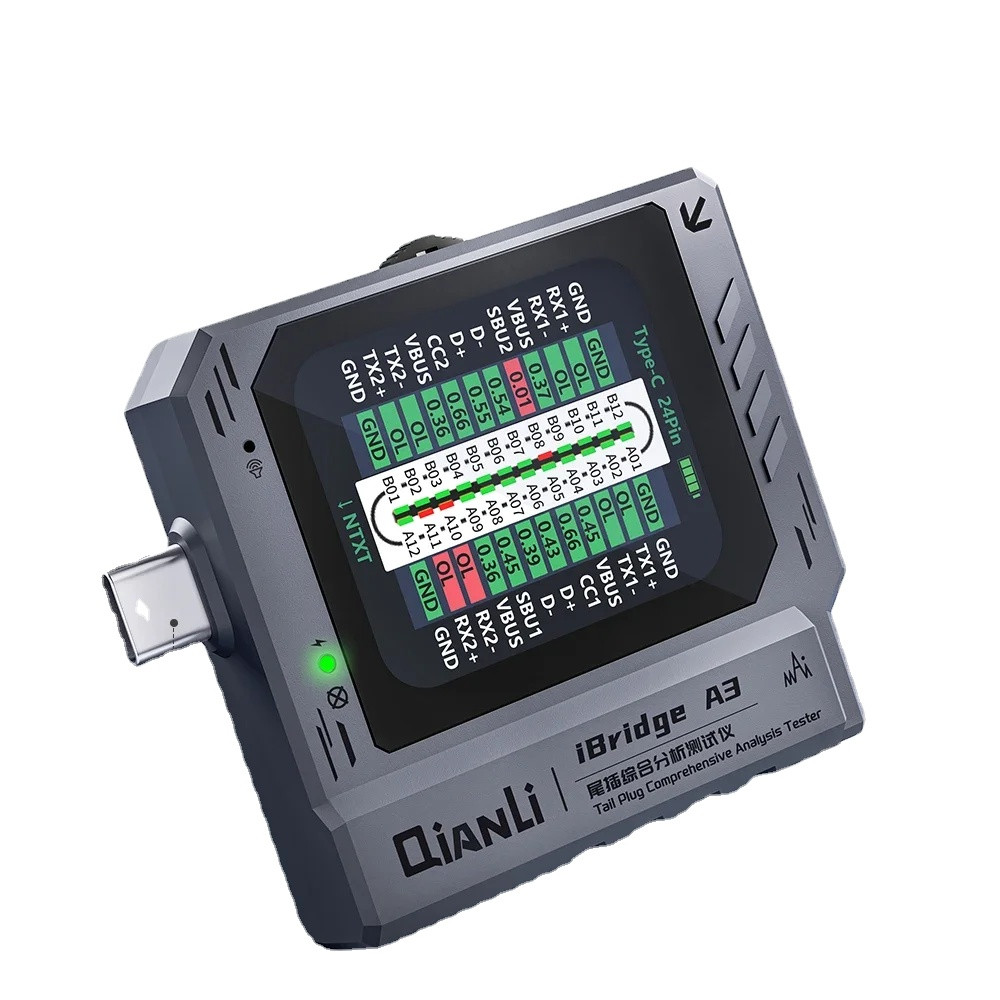 Диагностический USB-тестер QianLi iBridge A3 для разъемов питания Type-C и Lightning, цена: 1294 ...
