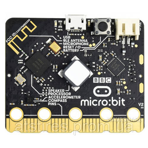 Контролер BBC Micro:bit V2.2 ARM Cortex M4 з Bluetooth, плата для навчання і розробки, ціна ...