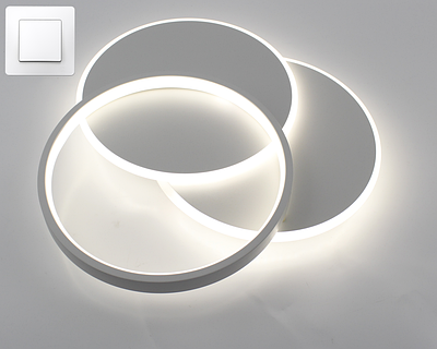 Світлодіодна люстра MOKA 3R 60W чорна 4200К нейтральне світло Esllse ...