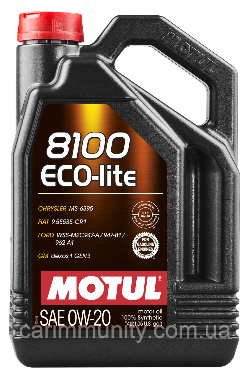 Масло 0W20 ECO-lite SAE 8100 (4L) GM dexos1 GEN3(108535) MOTUL, цена: 2375.88 ₴, купить на Prom.ua