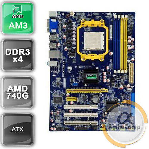 Купити Материнська плата Foxconn A74GA (AM3/AMD 740G/4xDDR3) БУ, ціна 940 ₴ - Prom.ua (ID ...