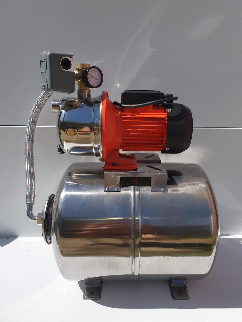 Насосна Станція NEK JS100 1,1 kW бак 25L Нержавійка Бак Гидроаккумулятор завальцований, ціна ...