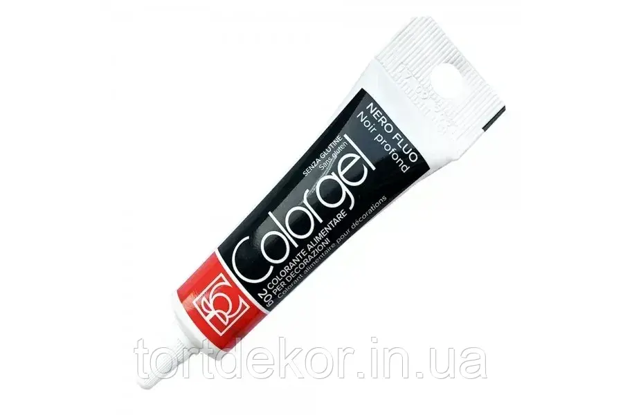 Гелевий барвник чорний Modecor Nero Fluo, 20г, ціна: 149 ₴, купити на Prom.ua