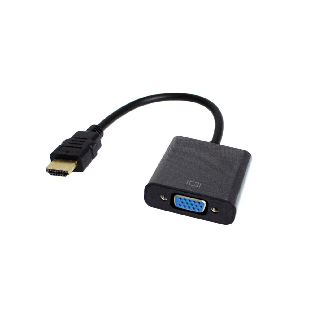 Перехідник HDMI M To VGA F V1.4 60Hz 0.15m Black Patron (PN-HDMI-VGA ...