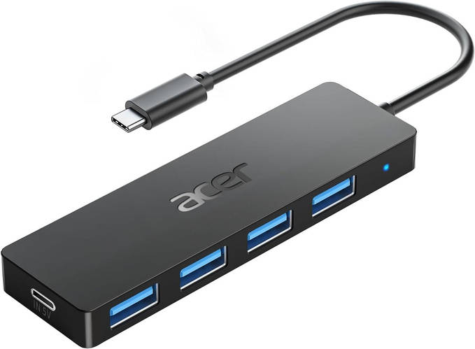 Acer USB C Hub 4 порти, кілька USB 3.0 Hub, USBC Splitter для ноутбука ...
