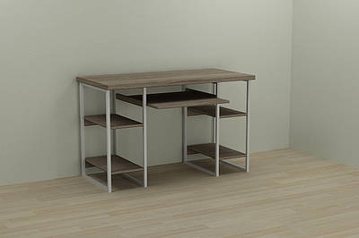 Компьютерный стол Ferrum-decor Гарри 75x140x60 черный ДСП Дуб Сонома ...