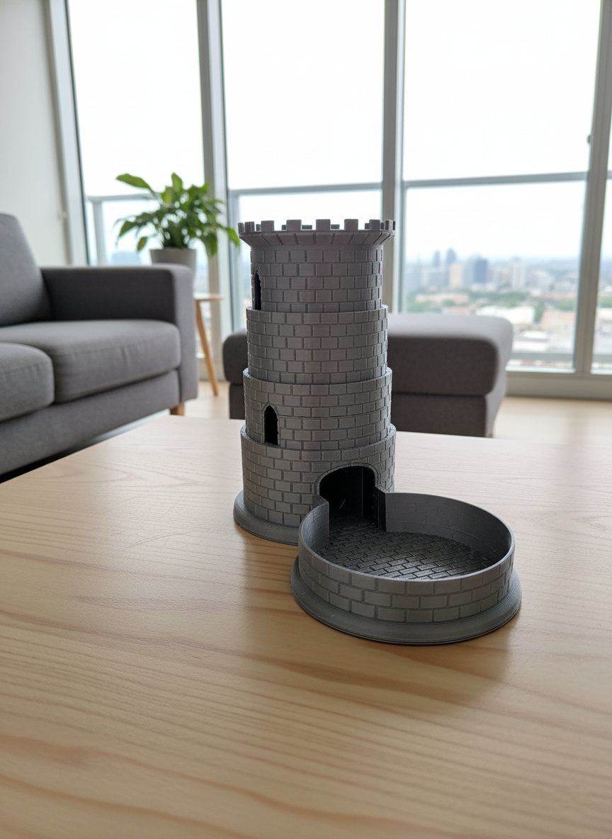 Dice Tower башта для кубиків у середньовічному стилі сіра, ціна: 613.70 ...