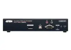 4K DisplayPort Single Display KVM over IP Extender with PoE (Receiver ...