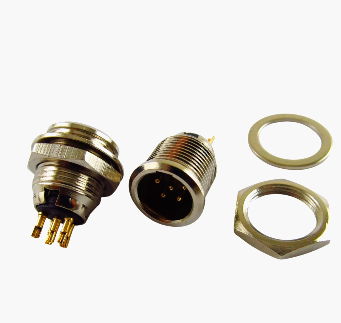 Разъем MOCO SA137-5P mini XLR 5-pin панельний, гніздо для мікрофонів і студійних підключень ...