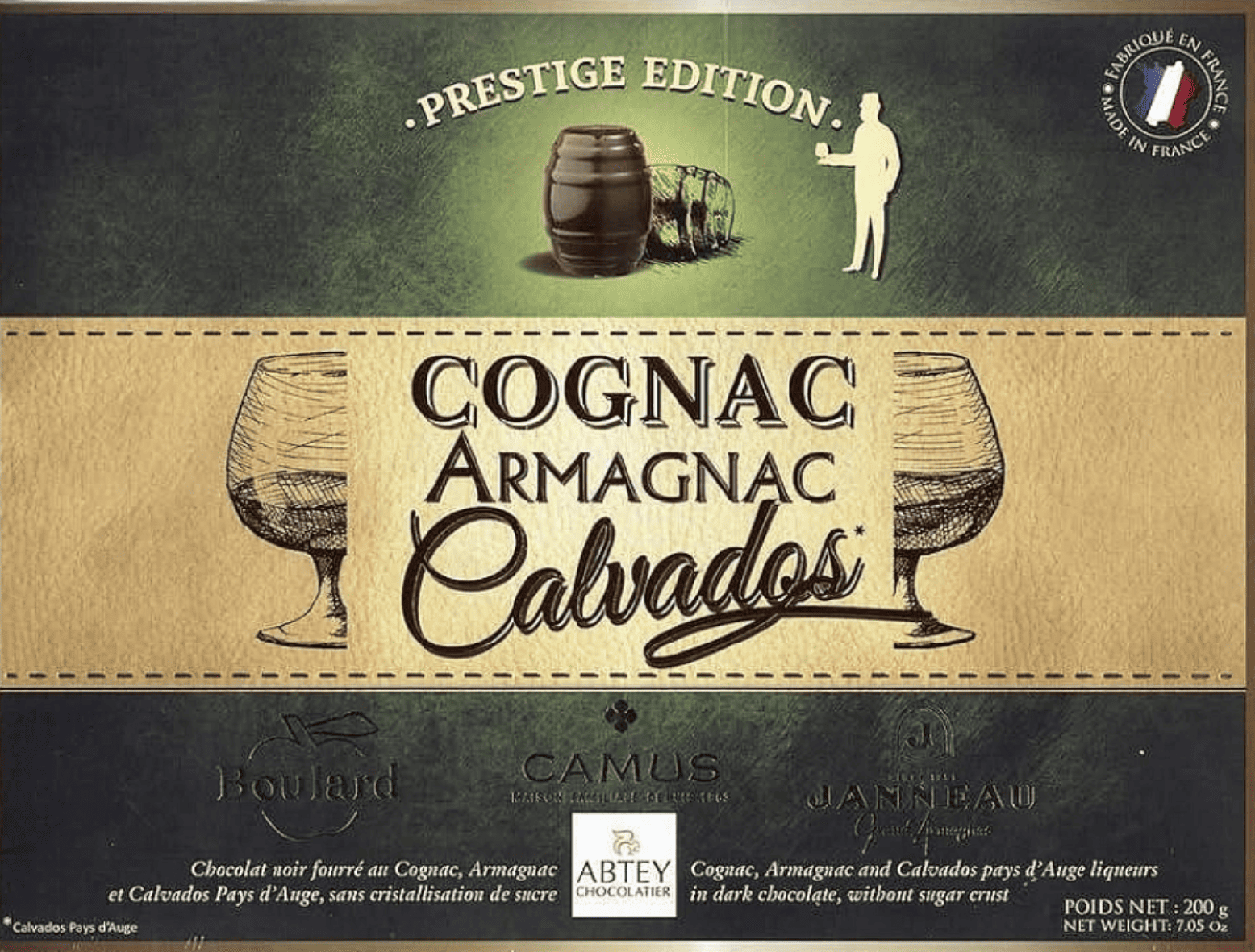 Купить Шоколадні цукерки з алкоголем Abtey Prestige Edition Cognac ...