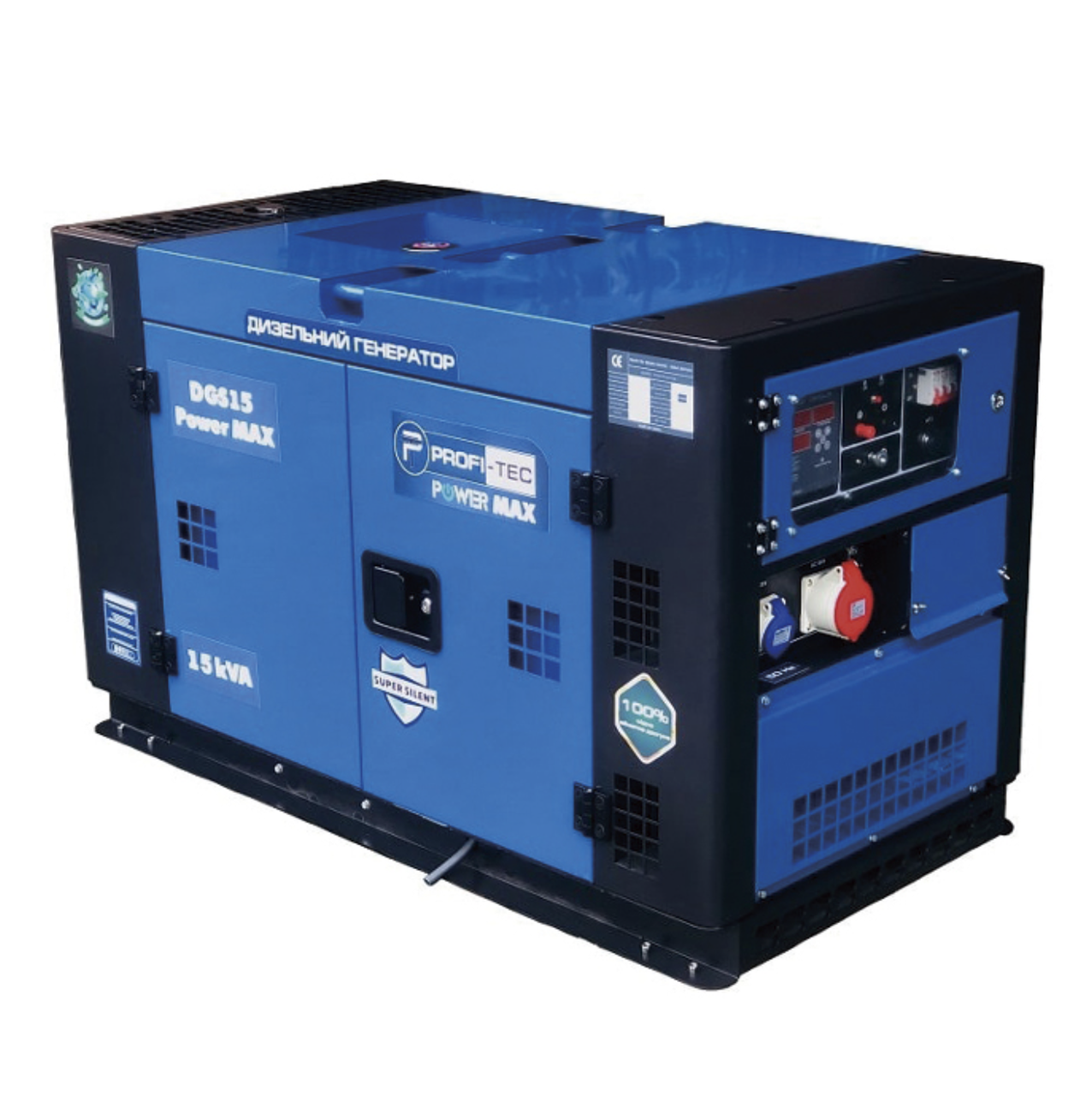 Генератор дизельний PROFI-TEC DGS15 Power MAX (14 кВА / 11.5 кВт, 220 В ...