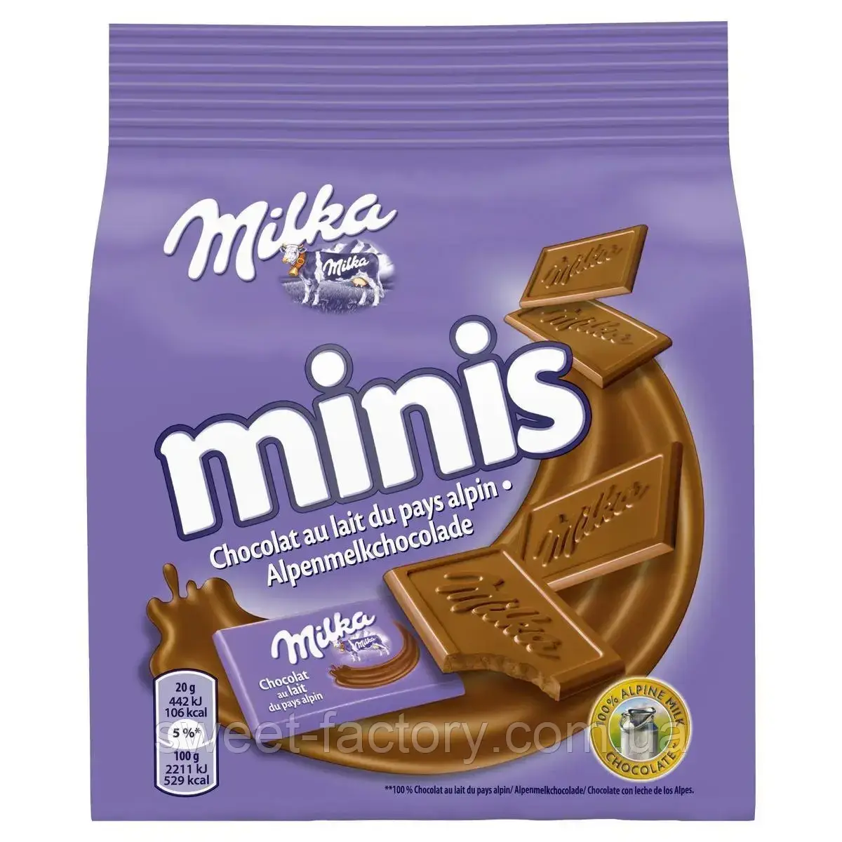 Шоколадні цукерки Milka Minis Milk Chocolate 20s 200g: продаж, ціна у ...